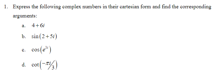 Solved Express the following complex numbers in their | Chegg.com