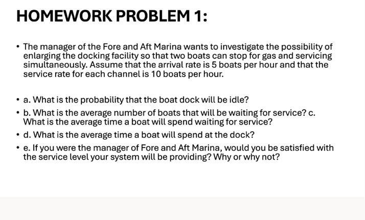 Solved HOMEWORK PROBLEM 1:The manager of the Fore and Aft | Chegg.com