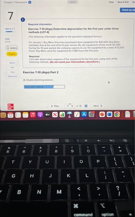 Solved Required information Exercise 7-10 (Algo) Determine | Chegg.com