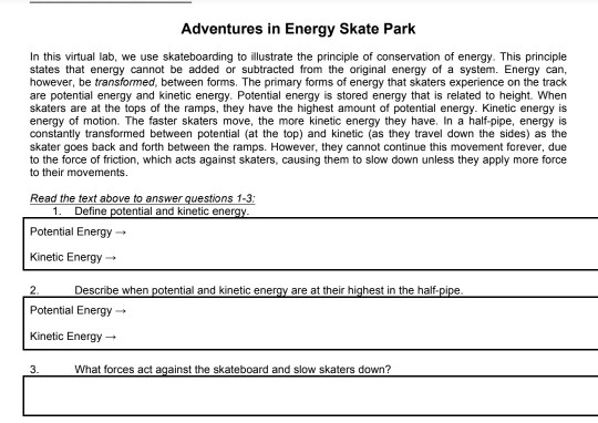 Solved Adventures in Energy Skate Park In this virtual lab, | Chegg.com