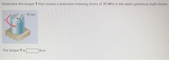 Solved Determine the torque T that causes a maximum shearing | Chegg.com