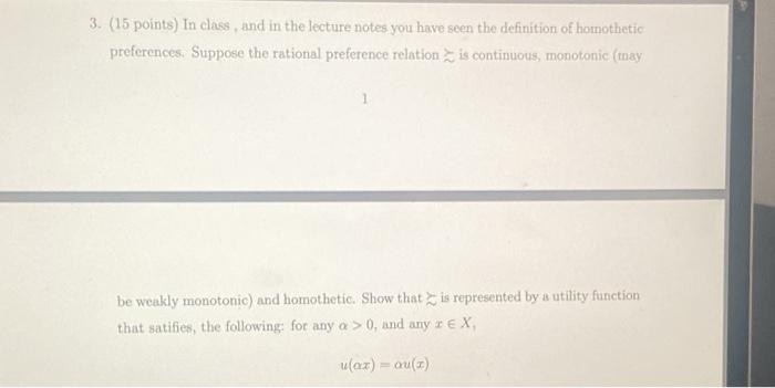 Solved 3. (15 points) in class and in the lecture notes you | Chegg.com