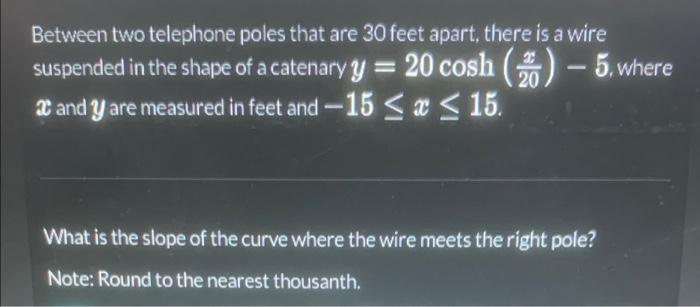 Solved Between two telephone poles that are 30 feet apart, | Chegg.com