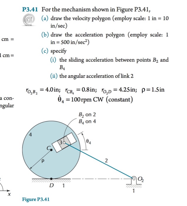 P3.41 For the mechanism shown in Figure P3.41, (a) | Chegg.com