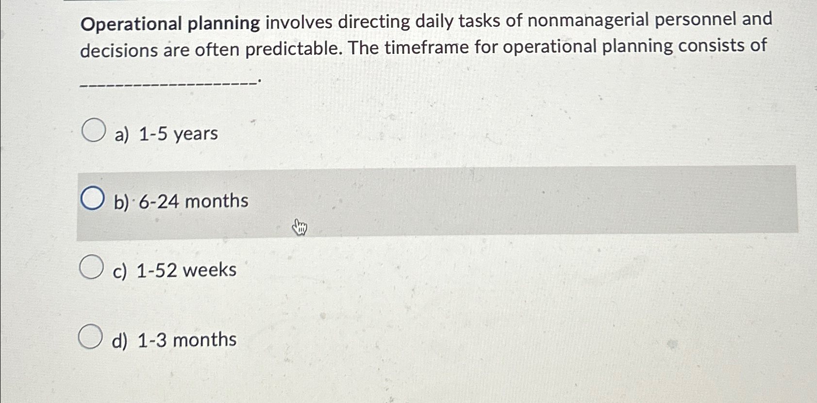 Solved Operational planning involves directing daily tasks | Chegg.com