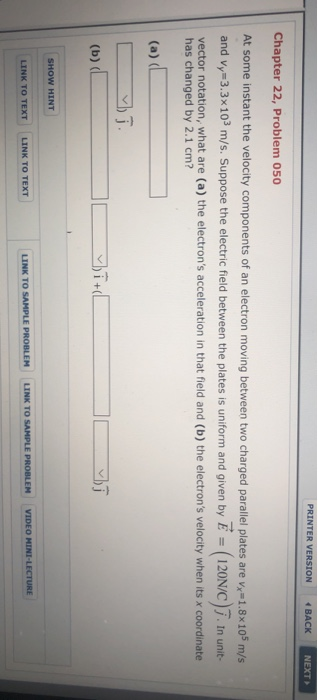 Solved PRINTER VERSION BACK NEXT Chapter 22, Problem 050 At | Chegg.com