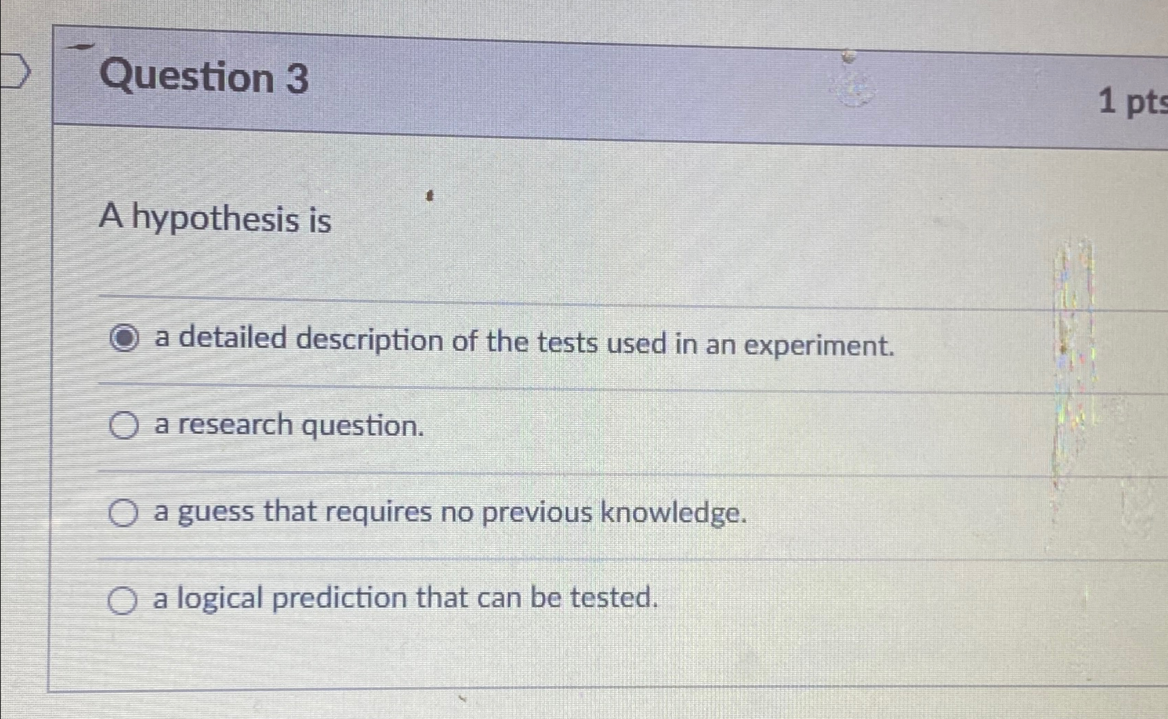 Solved Question 3A hypothesis isa detailed description of | Chegg.com