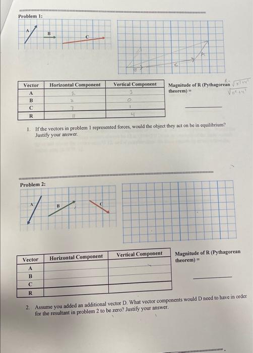 Solved Problem 1: A 7 Vector A B C R Problem 2: B Vector A B | Chegg.com
