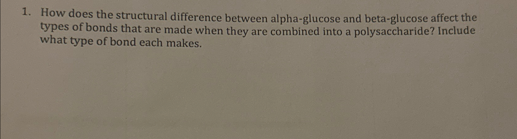 Solved How does the structural difference between | Chegg.com