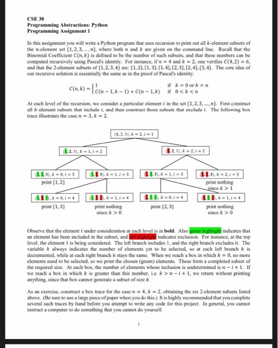 Solved Cse 30 Programming Abstractions Python Programming 0160