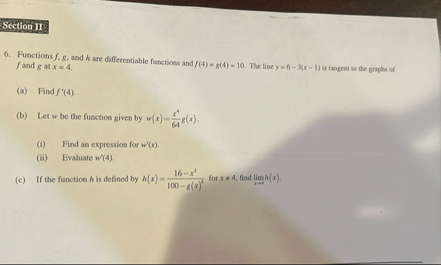 Solved Section In6. ﻿Functions f,g, ﻿and h ﻿are | Chegg.com