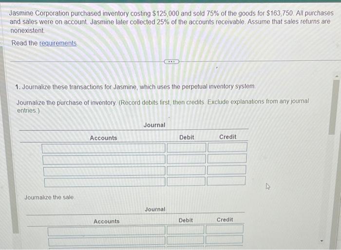 Solved Requirements 1. Journalize these transactions for | Chegg.com