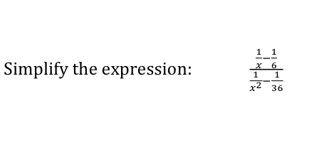 Solved Simplify the expression:1x-161x2-136 | Chegg.com