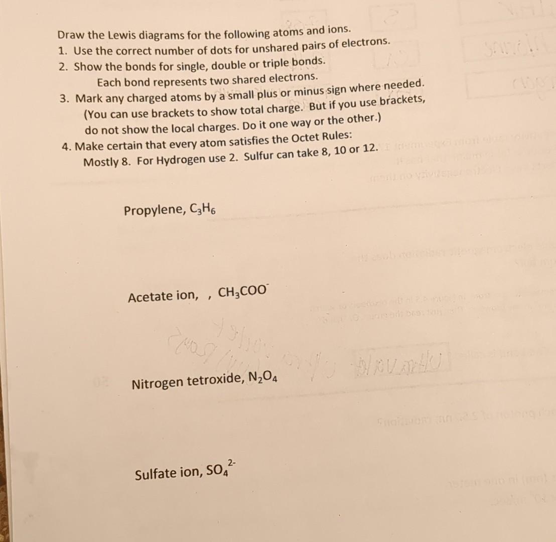 Solved Draw the Lewis diagrams for the following atoms and | Chegg.com