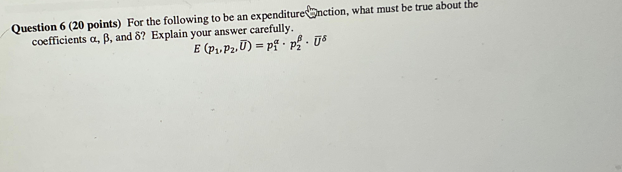 Solved Question 6 (20 ﻿points) ﻿For the following to be an | Chegg.com