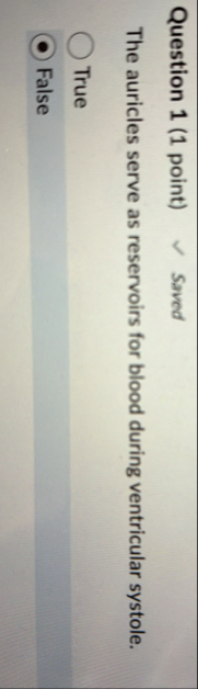 Solved Question 1 (1 ﻿point)SavedThe auricles serve as | Chegg.com