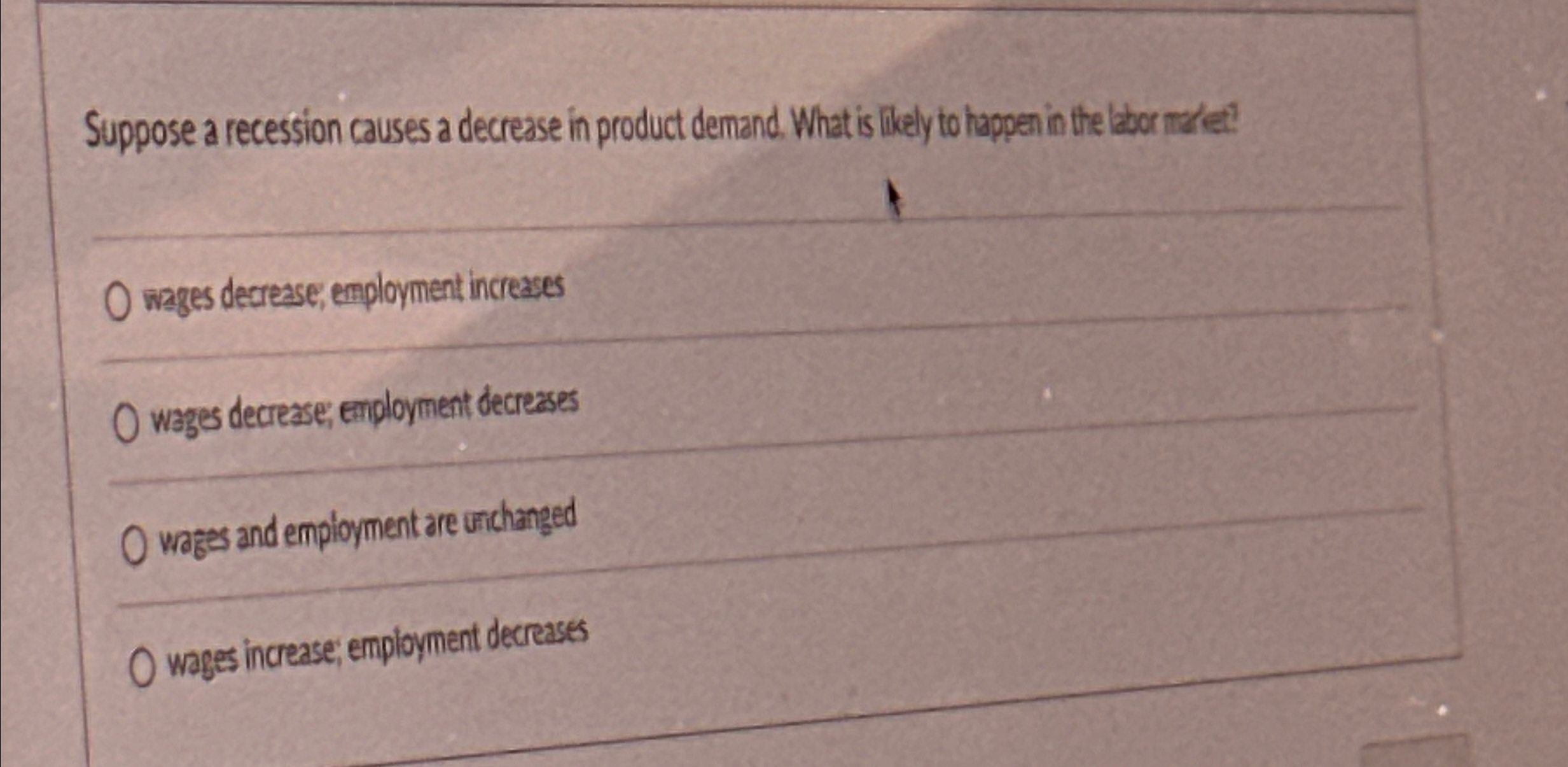 Solved Suppose a recession causes a decrease in product | Chegg.com