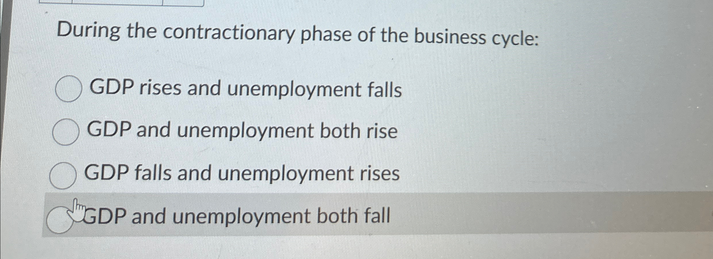 Solved During the contractionary phase of the business | Chegg.com