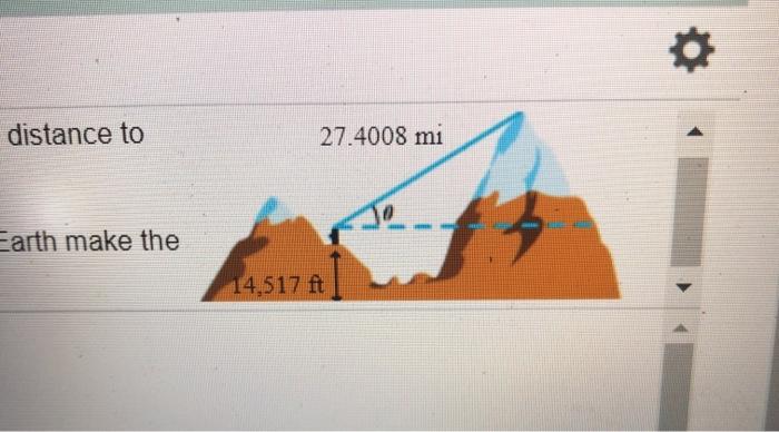 Solved The altitude of a mountain peak is measured as shown | Chegg.com