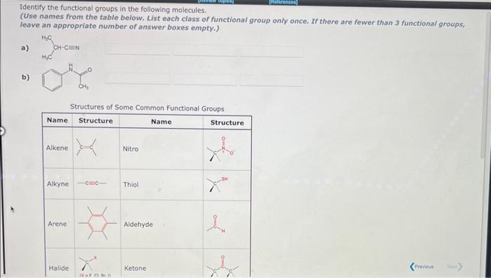 [Solved]: dentify the functional groups in the following mo