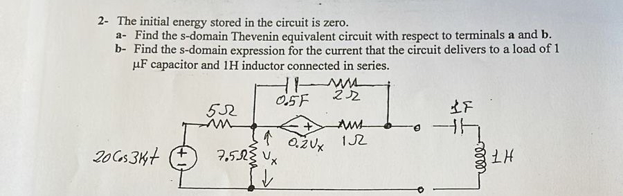 Solved 2- ﻿The initial energy stored in the circuit is | Chegg.com