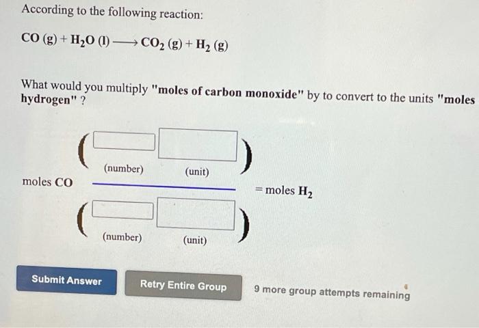 Solved According to the following reaction, how many moles | Chegg.com
