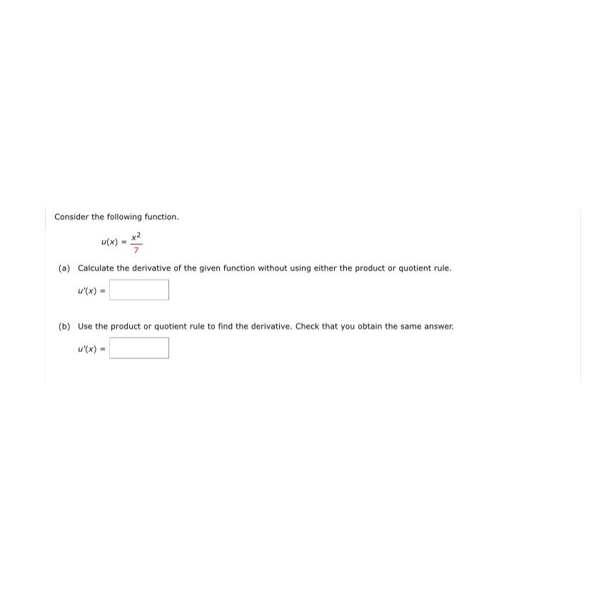 Solved Consider The Following Function U X X27 A