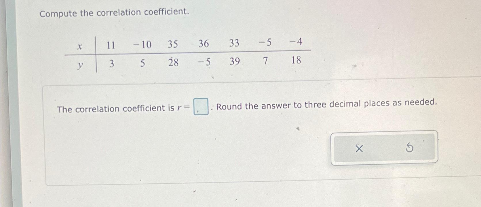 Solved Compute the correlation | Chegg.com