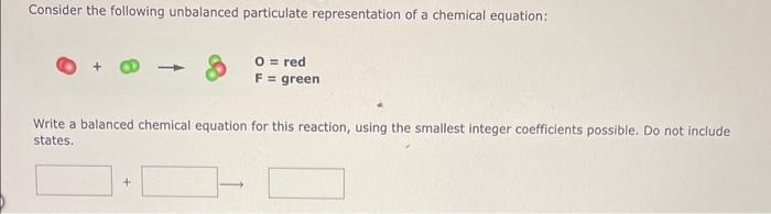 Solved Consider the following unbalanced particulate | Chegg.com