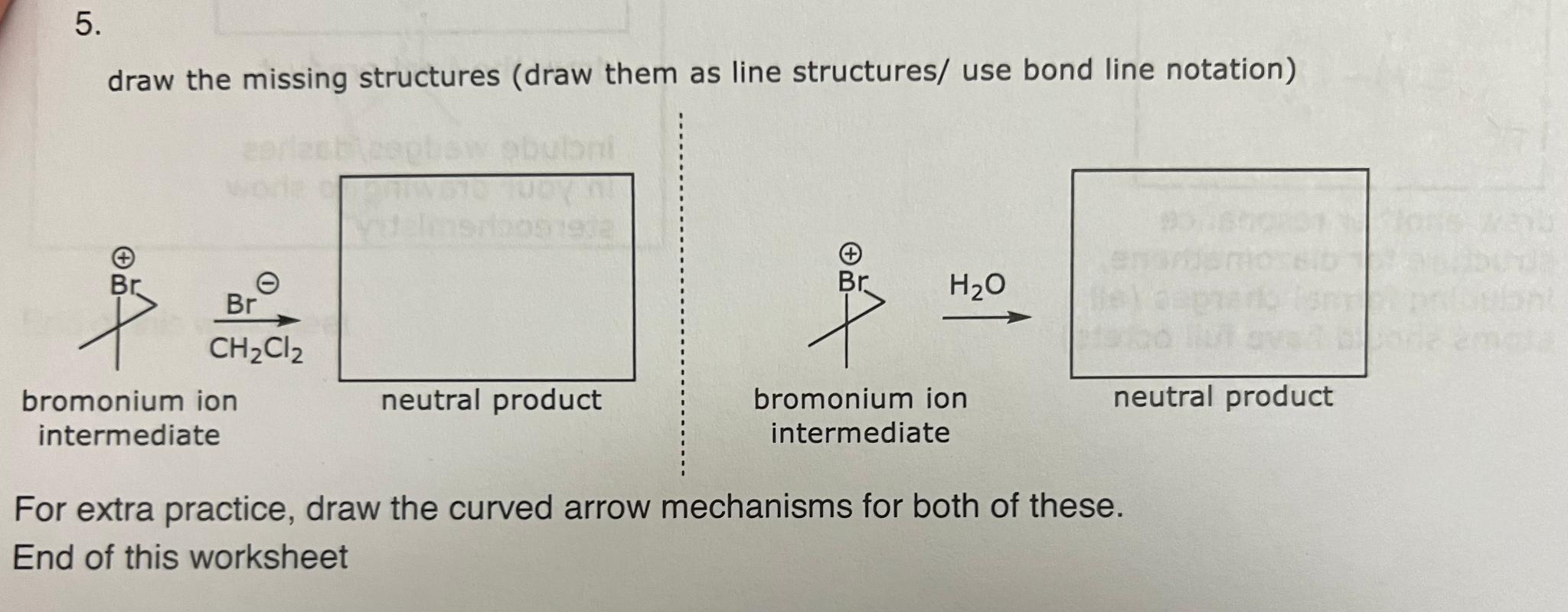 Solved draw the missing structures (draw them as line | Chegg.com