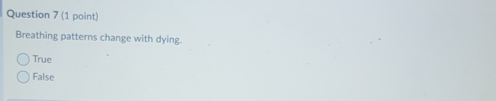 Solved Question 7 (1 ﻿point)Breathing patterns change with | Chegg.com