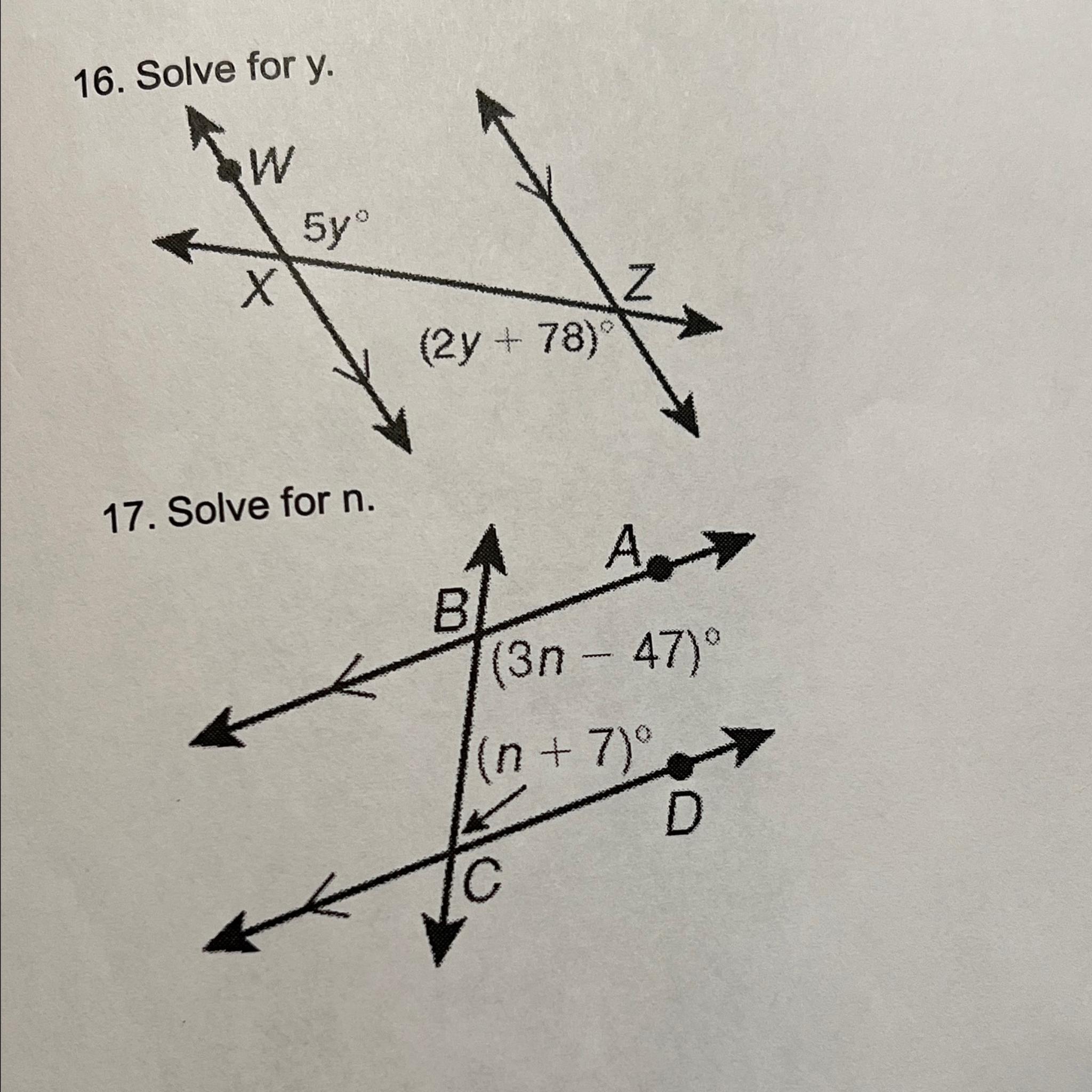 Solved Solve For N Chegg