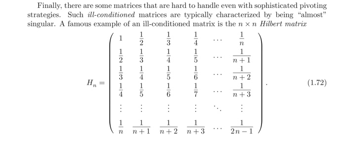 n Finally, there are some matrices that are hard to | Chegg.com