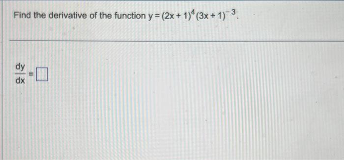 Solved Find the derivative of the function. m(t)=−7t(3t5−1)4 | Chegg.com