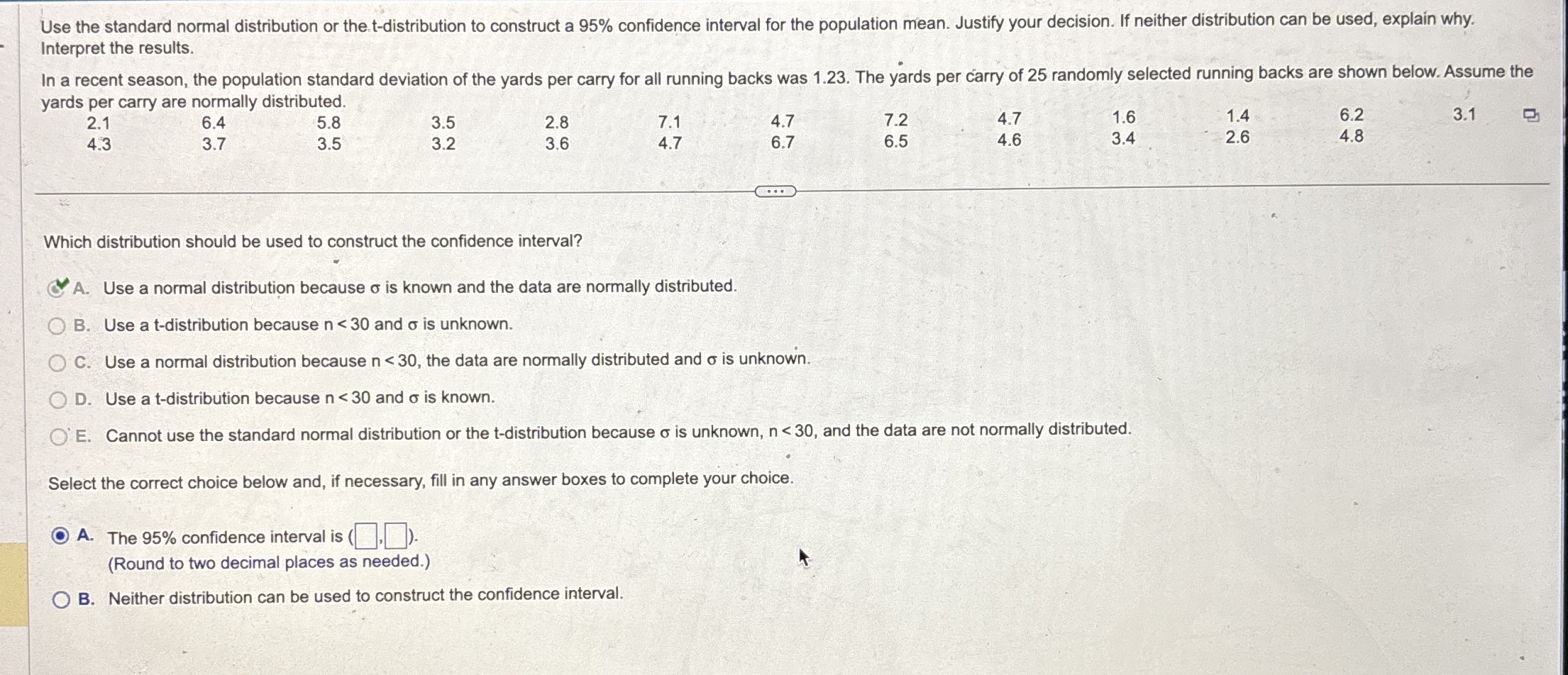 Solved Use the standard normal distribution or the | Chegg.com