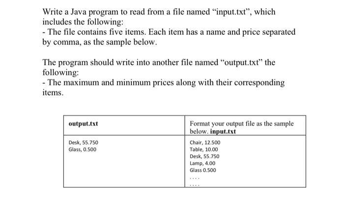 Solved Write A Java Program To Read From A File Named 0739