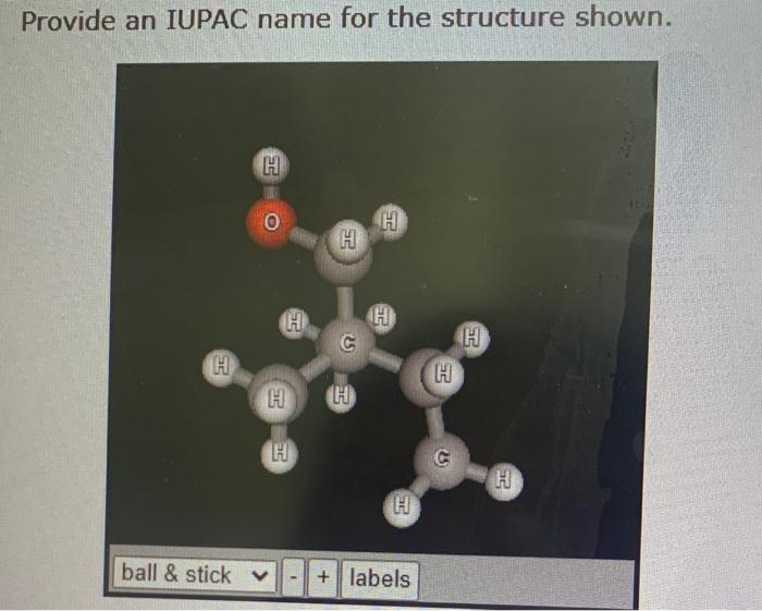 Provide an IUPAC name for the structure | Chegg.com