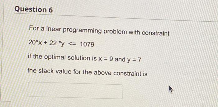 Solved For A Inear Programming Problem With Constraint 0939