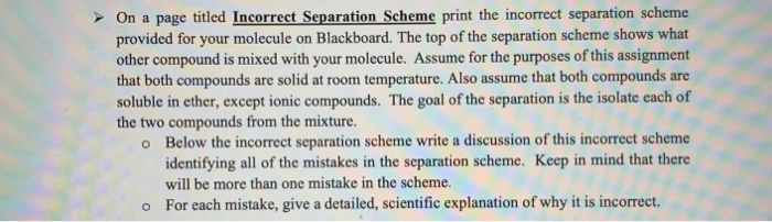 Solved Incorrect Separation Scheme H2N. HO ether, gravity | Chegg.com