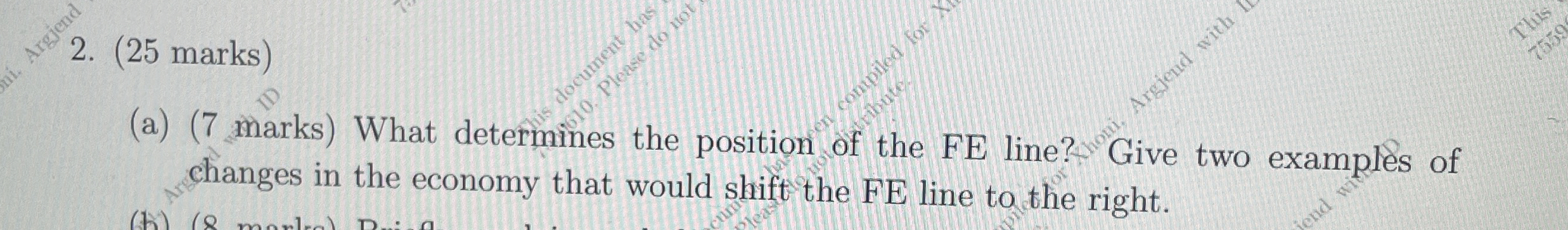 Solved (25 marks) (a) 7 marks) What determines the position | Chegg.com