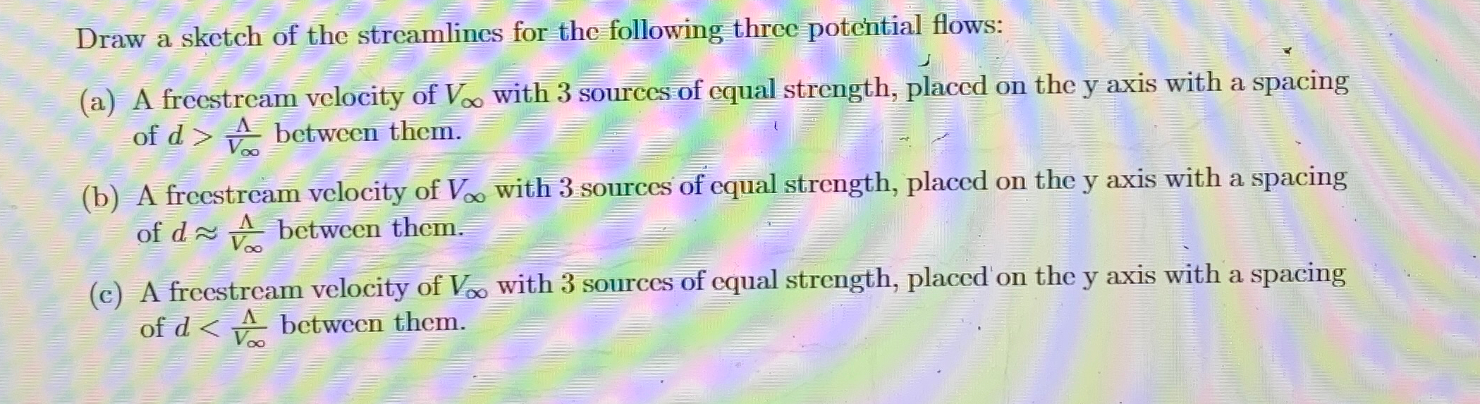Solved Draw a sketch of the streamlines for the following | Chegg.com