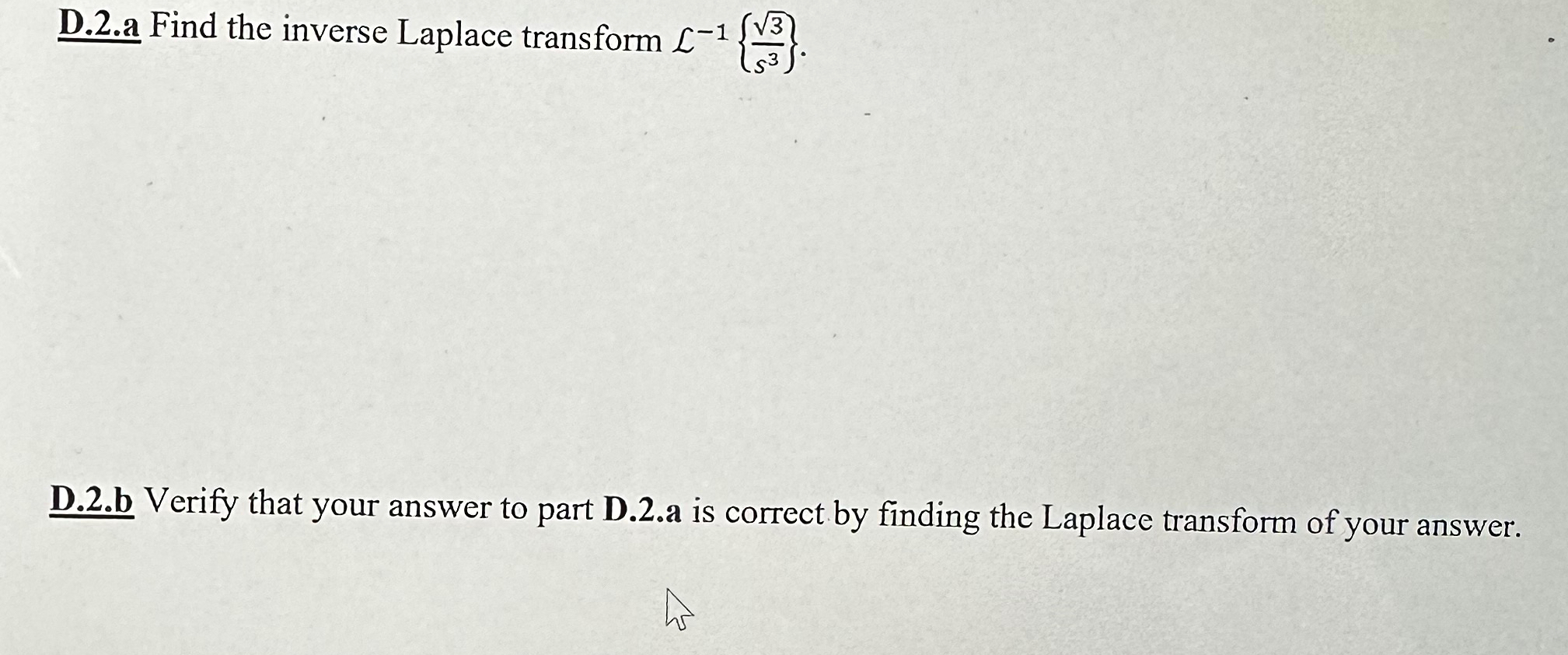 Solved a. ﻿Find the inverse Laplace transform | Chegg.com