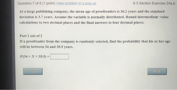 Solved Question 6 of 8 (1 point) View problem in a pop-up | Chegg.com
