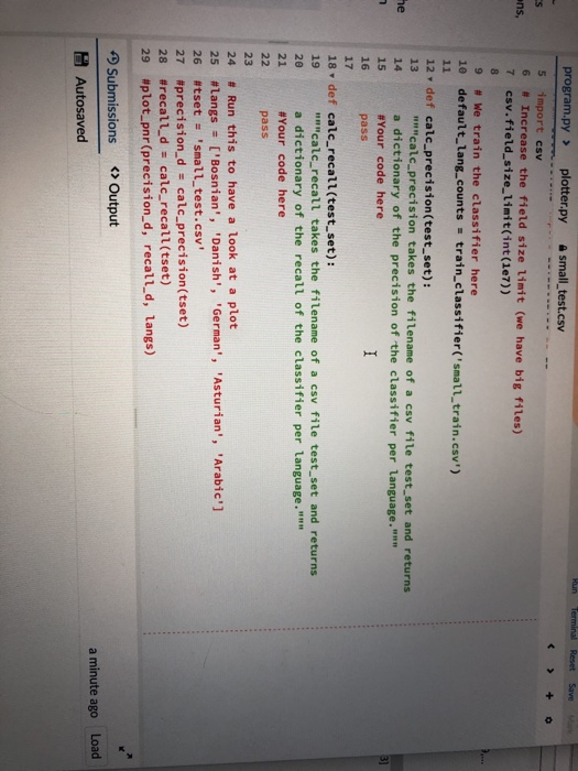 Solved Problem prog 1 2 3 4 5 6 7 8 9 10 11 12 13 Write the | Chegg.com
