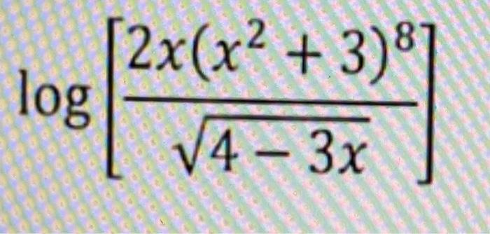 Solved write the logarithm in expanded form. remove all | Chegg.com
