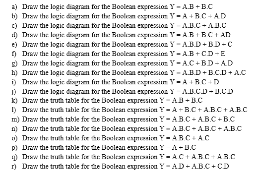 Solved a) Draw the logic diagram for the Boolean expression | Chegg.com
