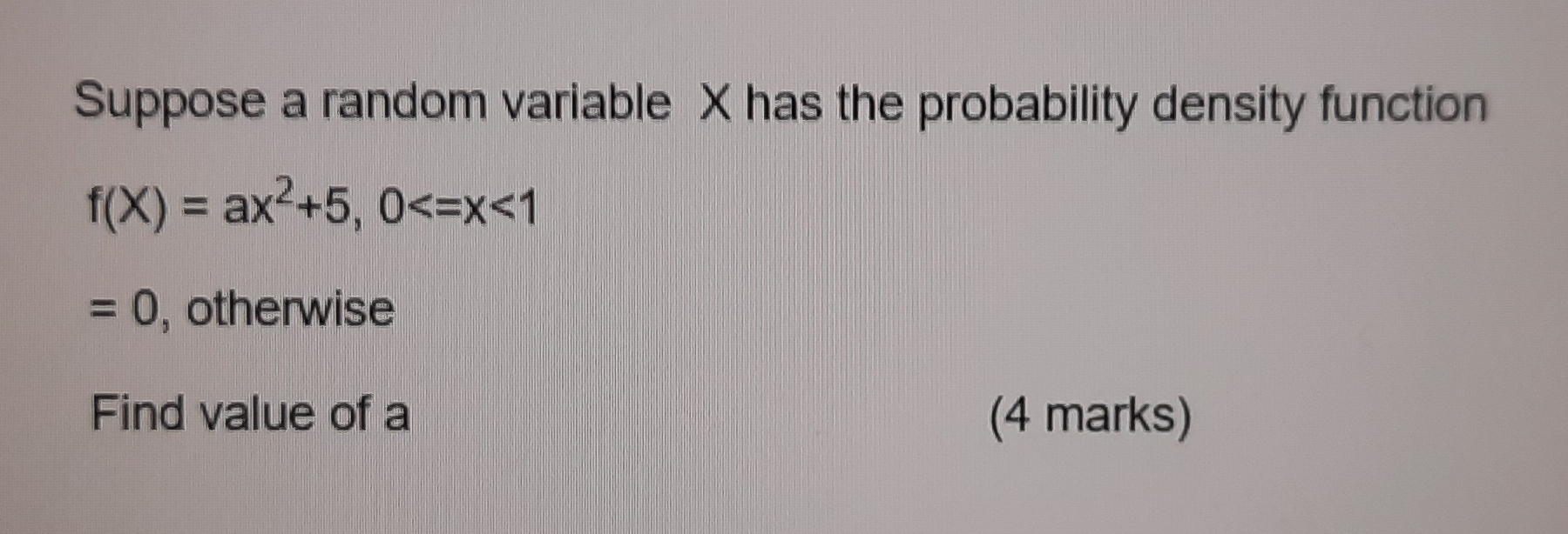 Solved Suppose a random variable x ﻿has the probability | Chegg.com