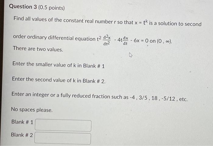 Solved Find all values of the constant real number r so that | Chegg.com