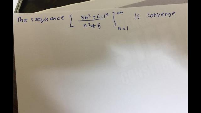 Solved The sequence 3n2+ cyn is converge 30 { n365 nal | Chegg.com