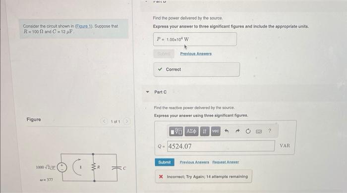 Solved Find the power delivered by the source. Consider the | Chegg.com